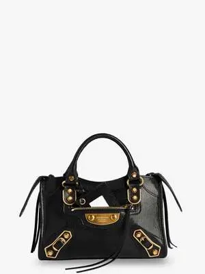 Balenciaga Le City Uptown Mini Leather Handbag - Black