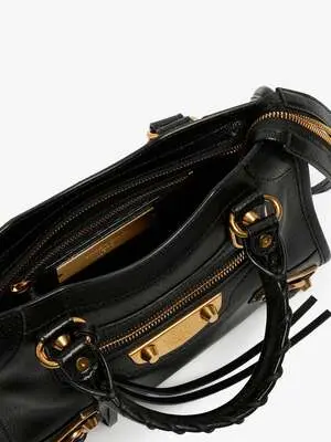 Balenciaga Le City Uptown Mini Leather Handbag - Black