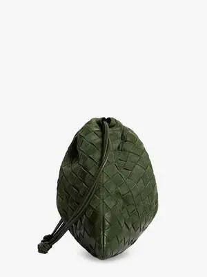 Bottega Veneta Suede Dustbag With Intrecciato Motif - Green