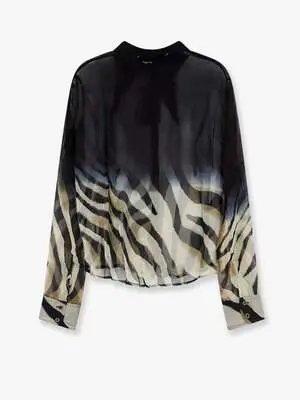 MES DEMOISELLES Zebra Print Viscose Shirt