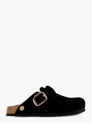 BIRKENSTOCK Boston Big Buckle Piping Rivet Logo Mule - Black