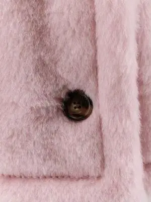 Max Mara Alpaca And Virgin Wool Fur Cape - Pink