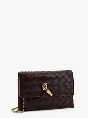 Bottega Veneta Woven Leather Shoulder Bag - Purple