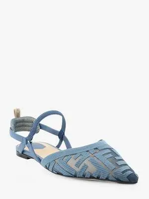 Fendi Colibrì Lite Flat Mesh Slingback With Ff Embroidery