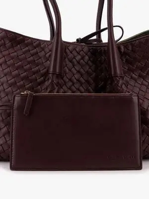 Bottega Veneta Pinacoteca Intrecciato Leather Tote - Brown
