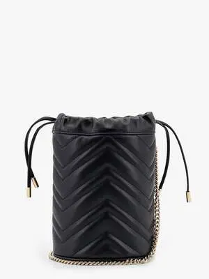 Gucci Gg Marmont Matelassé Leather Bucket Bag - Black