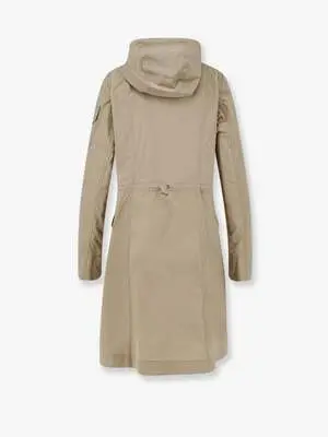 Moncler Laerte Cotton Blend Long Jacket - Beige