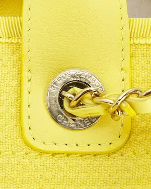 FWRD RENEW Chanel Medium Deauville Tote Bag - Yellow