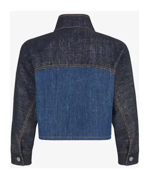 Fendi Panelled Cropped Denim Jacket