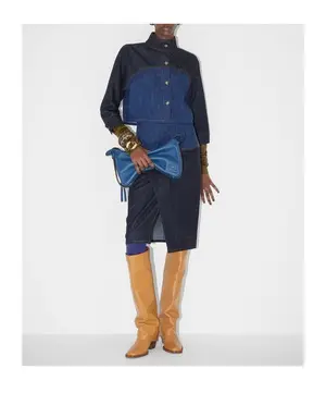 Fendi Panelled Cropped Denim Jacket