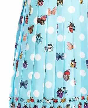Versace Graphic-printed Pleated Skirt