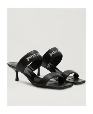 Palm Angels Logo-embossed Square-toe Sandals
