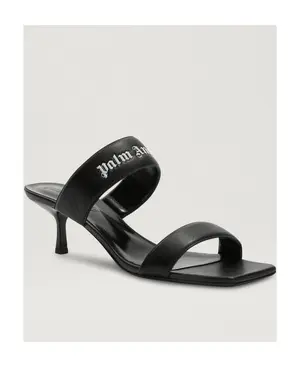 Palm Angels Logo-embossed Square-toe Sandals