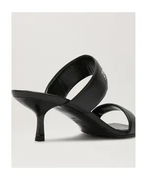 Palm Angels Logo-embossed Square-toe Sandals
