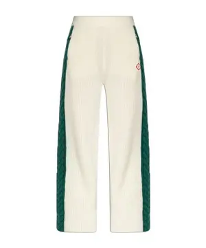 Casablanca Straight-leg Cable-knit Trousers