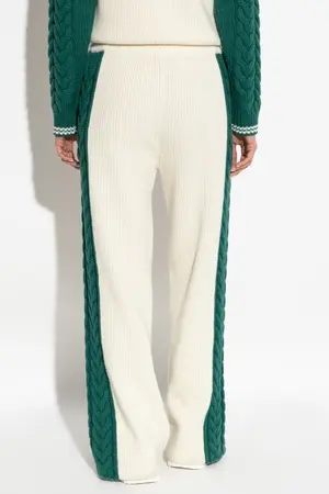 Casablanca Straight-leg Cable-knit Trousers