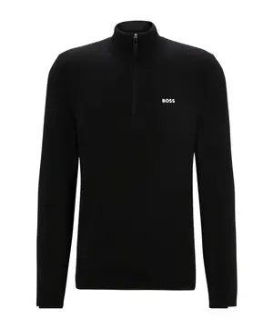Hugo Boss Half-neck Knitted Jumper - Black