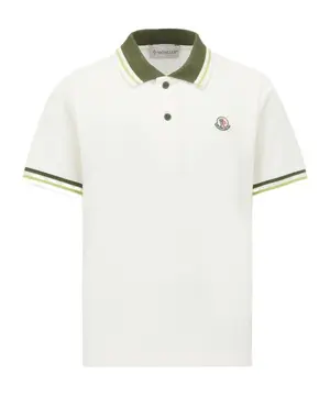 Moncler Logo Patch Polo Shirt - White