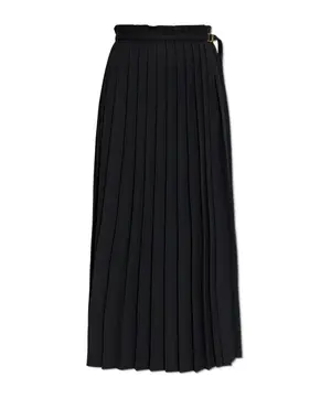 AMI Paris Twill Pleated Maxi Skirt