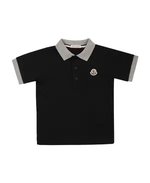 Moncler Logo-patch Polo Shirt - Black