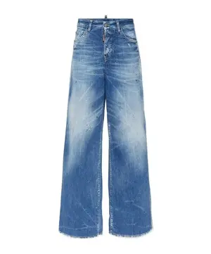 Dsquared2 Wide-leg Distressed Jeans