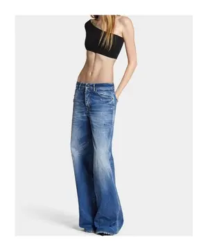 Dsquared2 Wide-leg Distressed Jeans