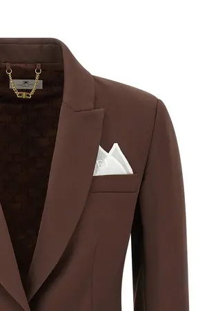 Elisabetta Franchi Single-breastred Pocket Blazer