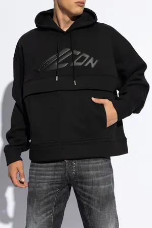 Dsquared2 Logo Detailed Drawstring Hoodie