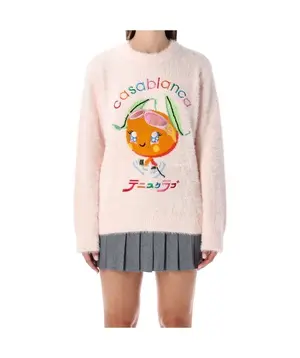 Casablanca Logo-embroidered Brushed Jumper