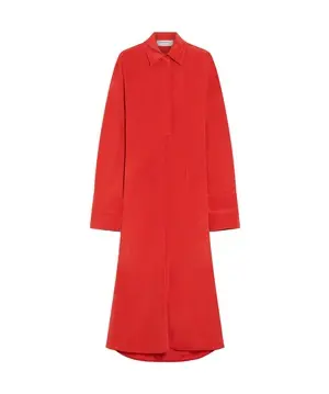 Sportmax Long Mermaid Shirt Dress - Red
