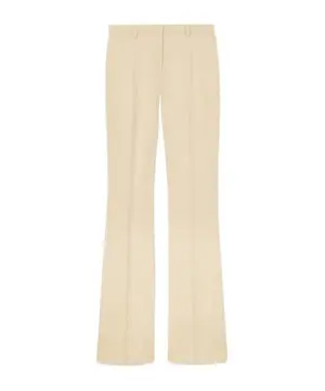Kenzo Flared Pants In Cotton - Cream