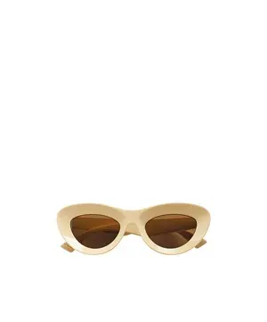 Bottega Veneta Sharp Cat Eye Sunglasses - Yellow