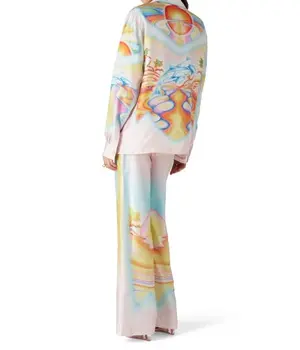 Casablanca Psychedelic Nirvana Satin Trousers
