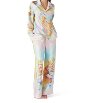 Casablanca Psychedelic Nirvana Satin Trousers