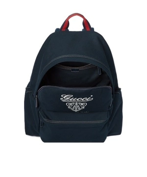 Gucci Logo Printed Zip-up Backpack