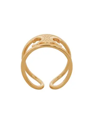Celine Maillon Triomphe Ring In Brass With Gold Finish