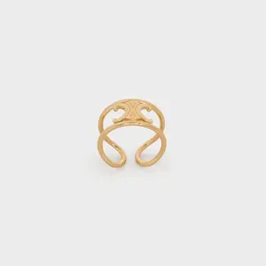 Celine Maillon Triomphe Ring In Brass With Gold Finish