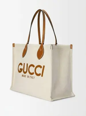 Gucci Logo Printed Medium Tote Bag