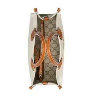 Gucci Logo Printed Tote Bag - Beige