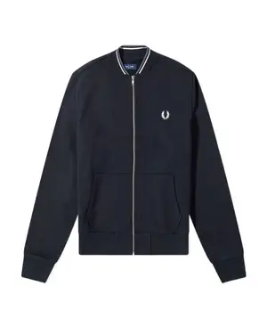 Fred Perry Logo Zipper Casual Jacket - Black
