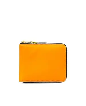 Play Comme Des Garcon Logo Zipper Wallet - Orange