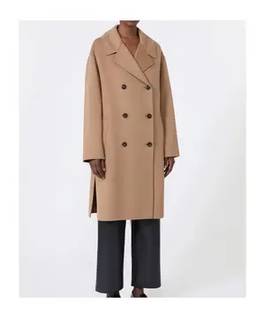 Max Mara Magnolia Double-breasted Long-sleeved Coat