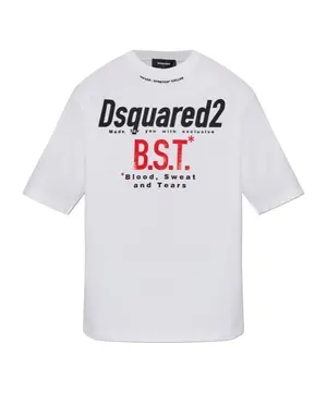 Dsquared2 Logo Printed Crewneck T-shirt - White