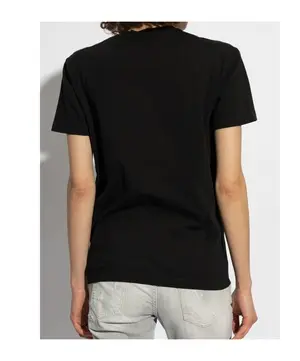 Dsquared2 Crewneck T-shirt With Chest Logo Patch - Black