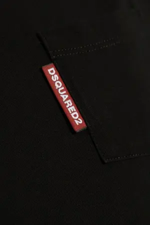 Dsquared2 Crewneck T-shirt With Chest Logo Patch - Black