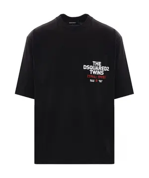 Dsquared2 Logo Printed T-shirt - Black