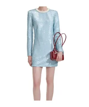 SELF-PORTRAIT Sequin Mini Dress - Blue