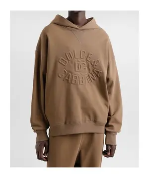 Dolce & Gabbana Dolce Gabbana Logo Embossed Oversize Hoodie