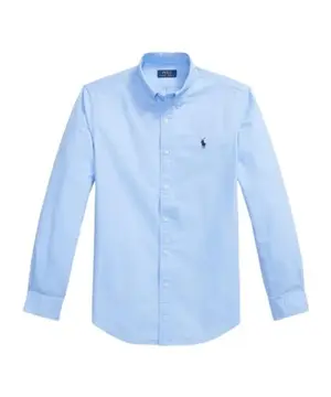 Ralph Lauren Polo Pony Embroidered Long-sleeved Shirt - Blue