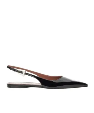 Paris Texas Jessica Western Slingback Flat Shoes - Black